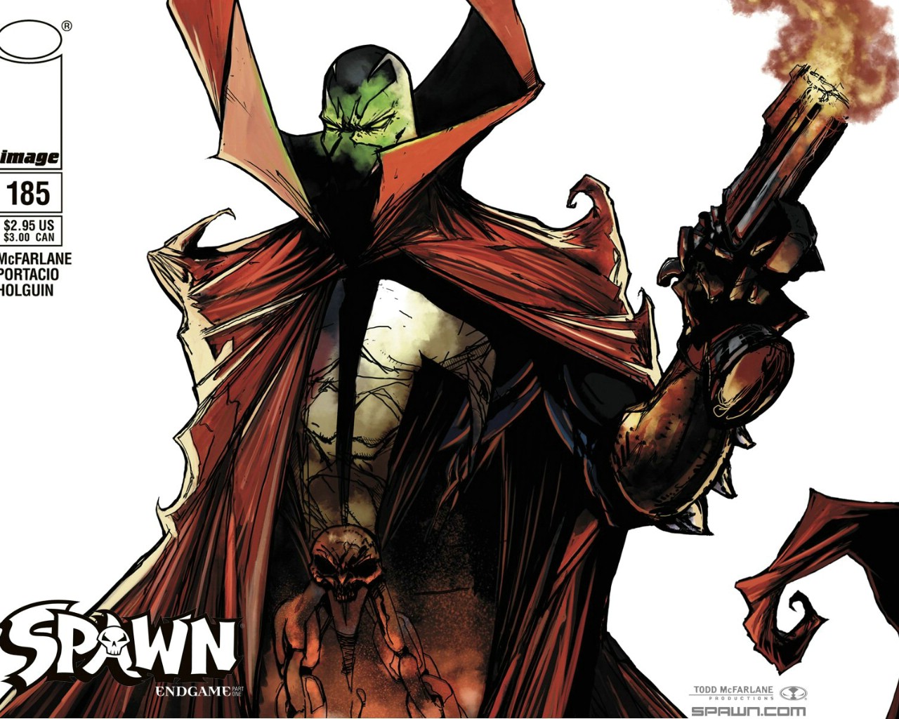 壁纸1280x1024麦克法兰的黑暗漫画 Spawn再生侠壁纸 Spawn 185 McFarlane Cover Wallpaper 麦克 ...