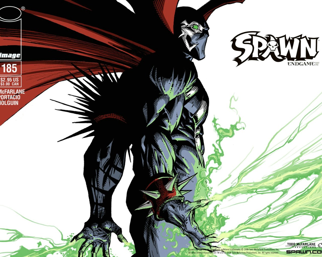 壁纸1280x1024麦克法兰的黑暗漫画 Spawn再生侠壁纸 Spawn 185 Portacio Cover Wallpaper 麦克法兰 ...