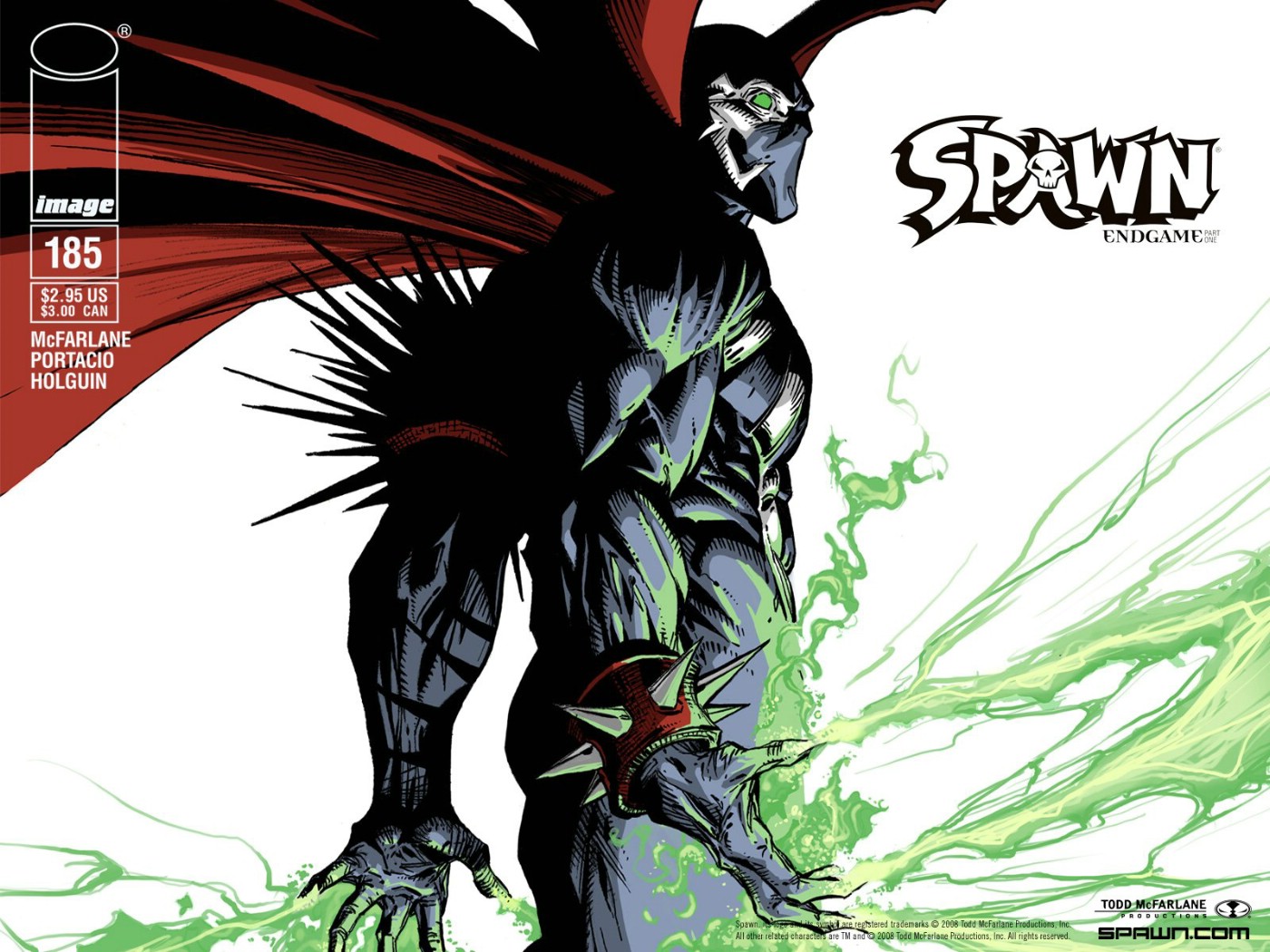 壁纸1400x1050麦克法兰的黑暗漫画 Spawn再生侠壁纸 Spawn 185 Portacio Cover Wallpaper 麦克法兰 ...